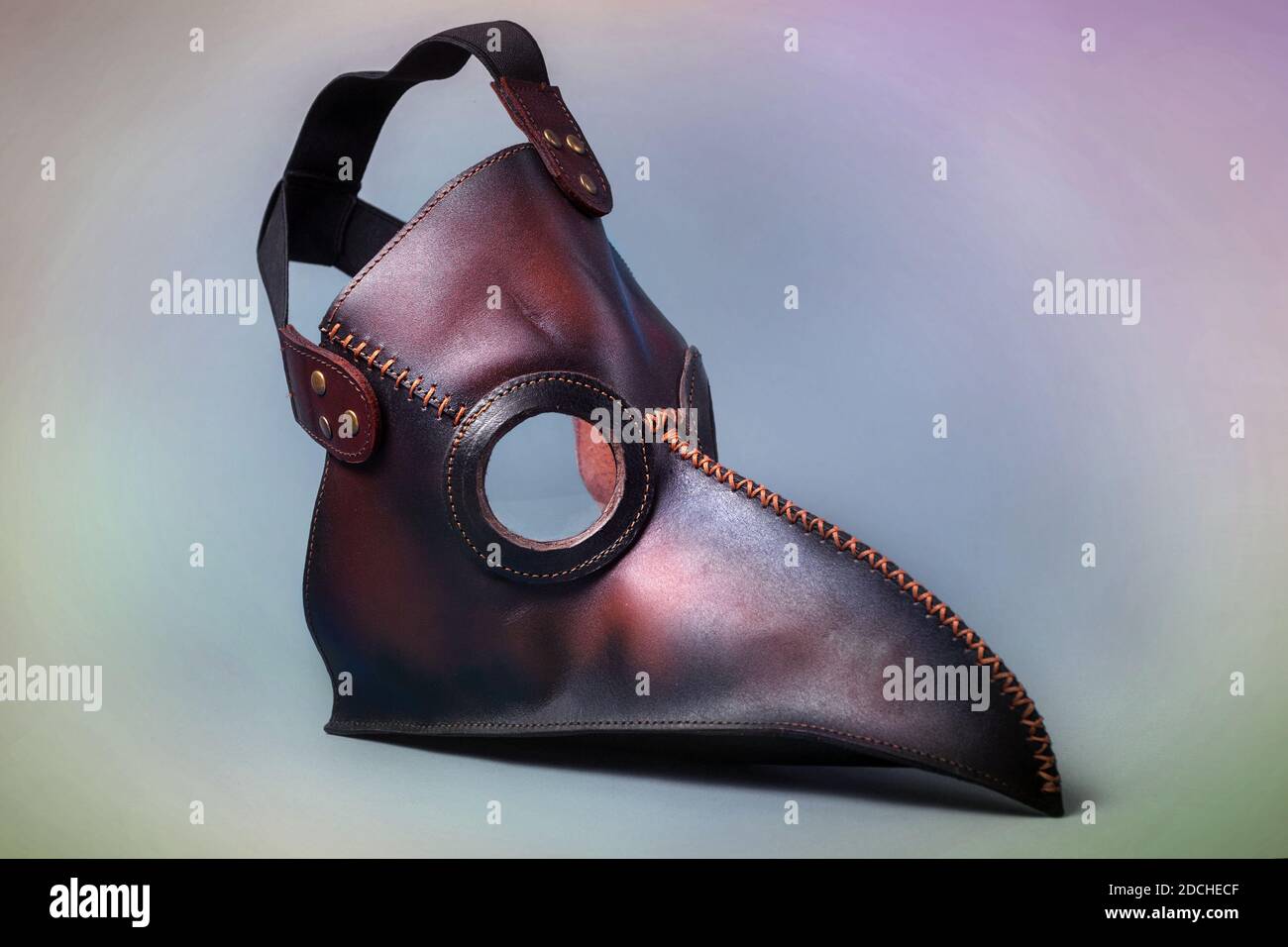 Plague doctor mask isolated on colored background. medical face shield ...