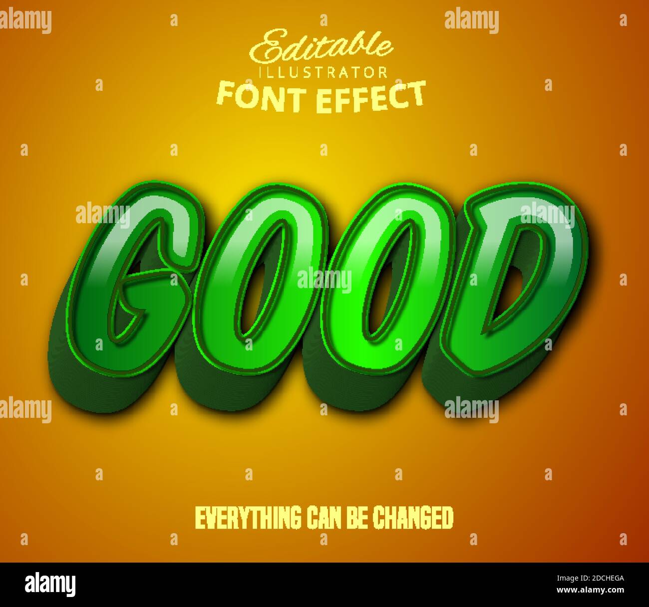 Good text, cartoon style editable text effect Stock Vector Image & Art ...