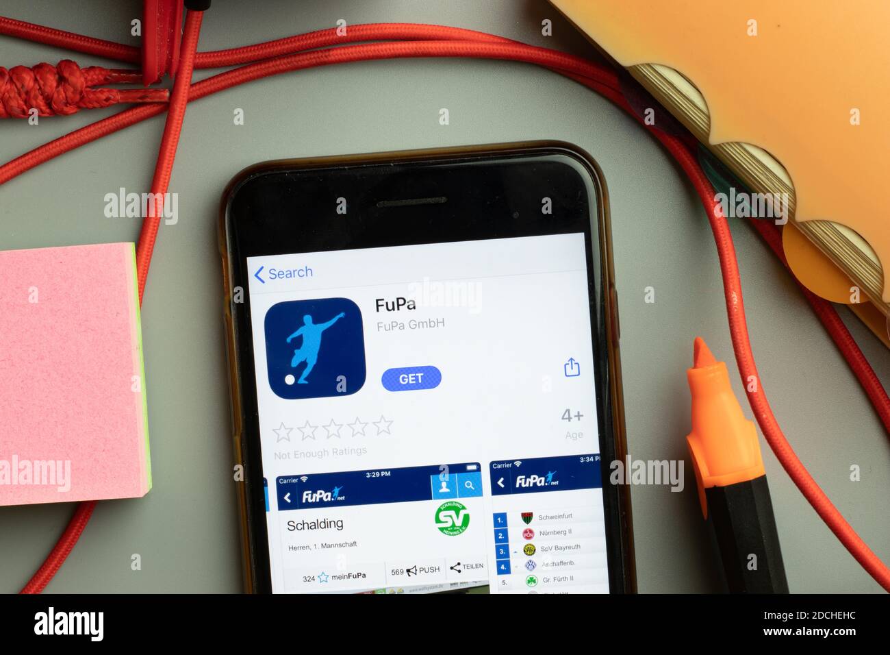 New York, United States - 7 November 2020: FuPa app store logo on phone ...