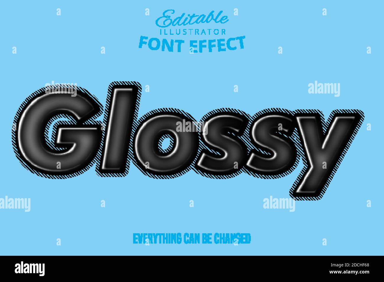 Glossy text, editable font effect Stock Vector Image & Art - Alamy