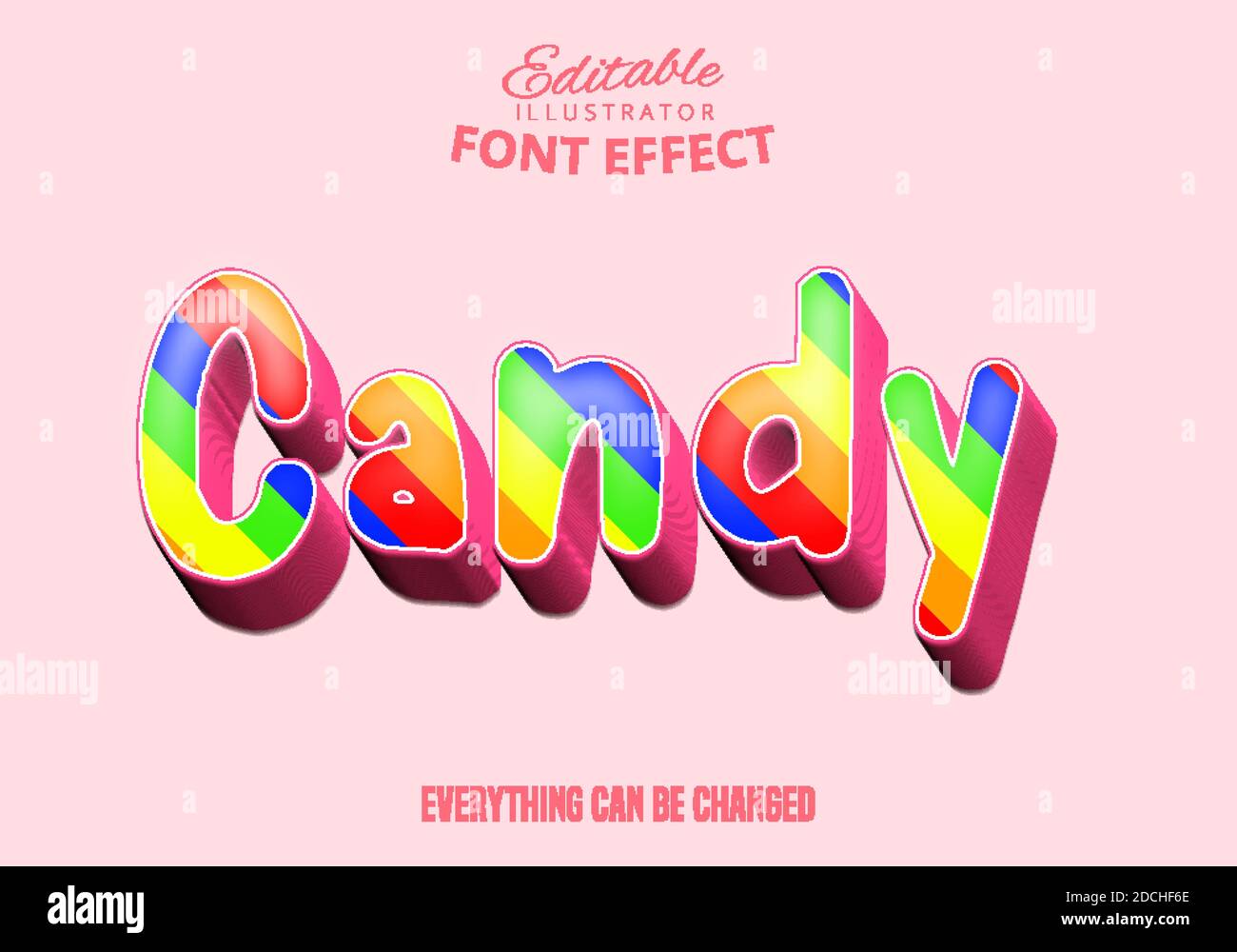 Candy text Stock Vector Images - Alamy