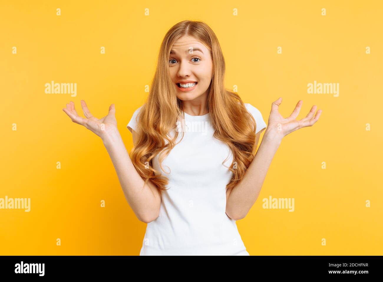 Woman Embarrassed Face In Hands High Resolution Stock Photography and ...