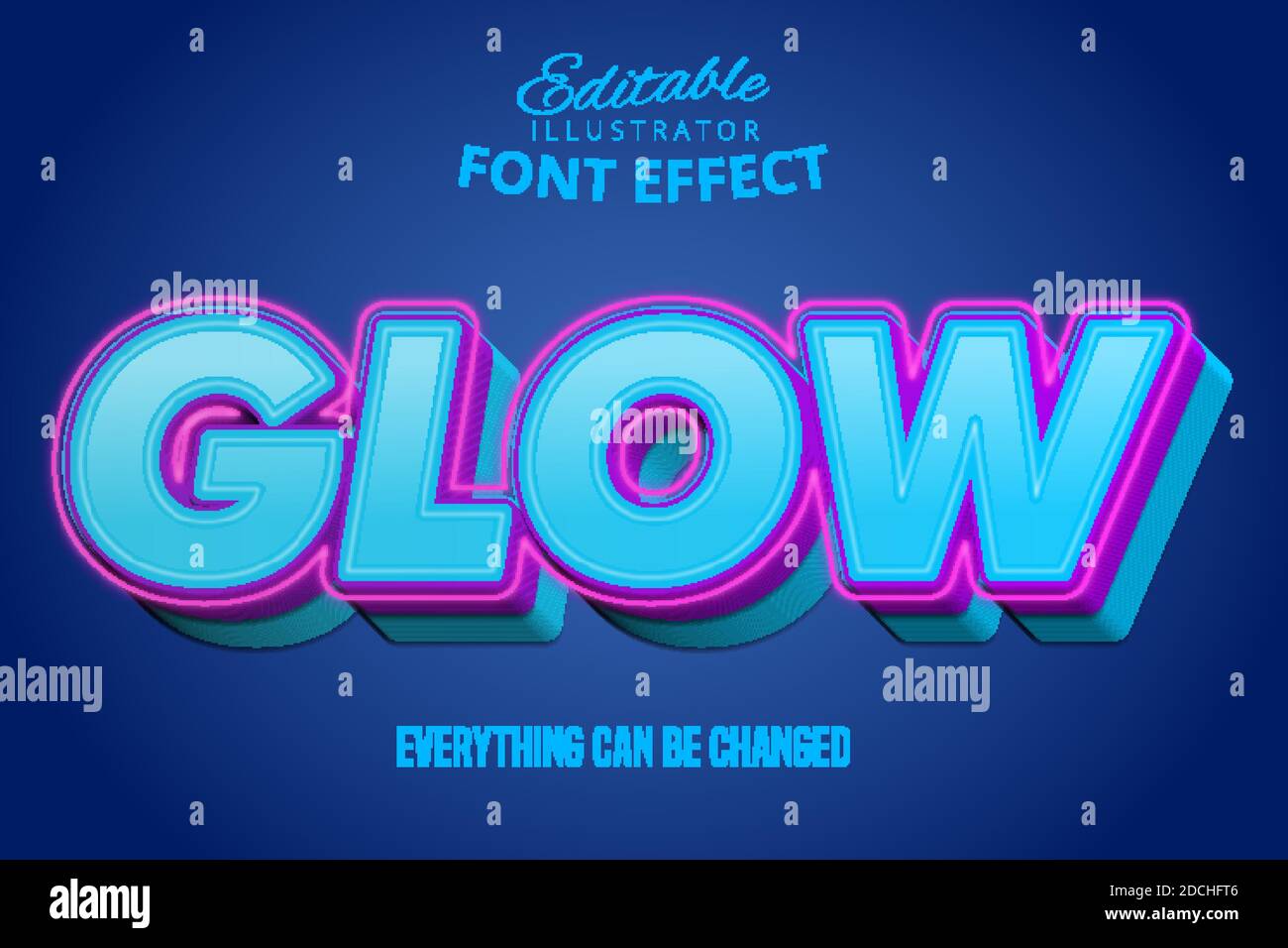 Letter glow effect hi-res stock photography and images - Alamy