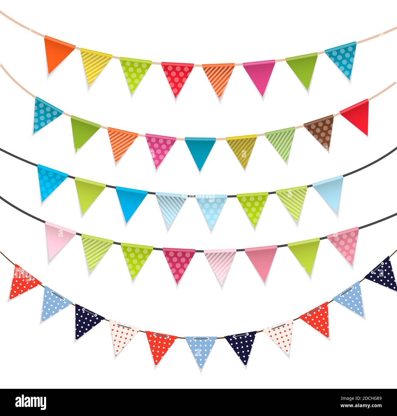 Party Flags Set Collection Illustration Stock Photo - Alamy