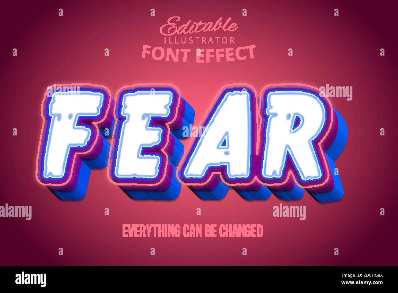 Fear typography Stock Vector Images - Alamy