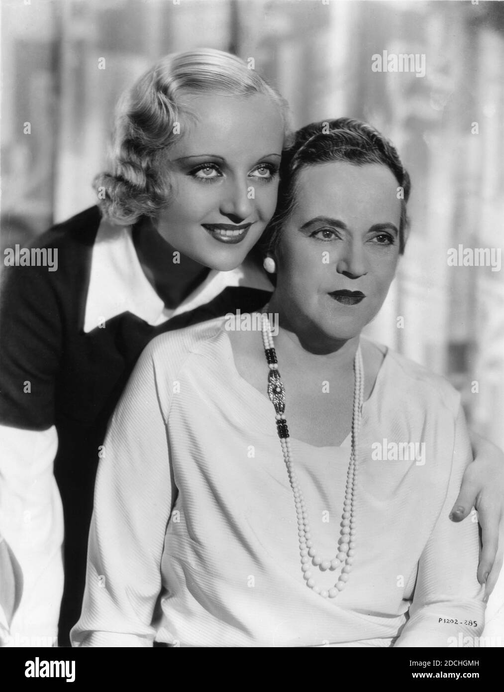 CAROLE LOMBARD with Her Mother ELIZABETH PETERS 1932 Portrait publicity ...