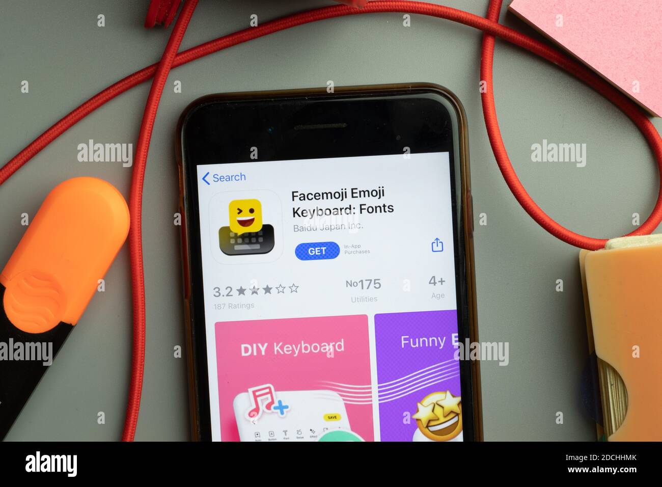 New York, United States - 7 November 2020: Facemoji Emoji Keyboard app ...