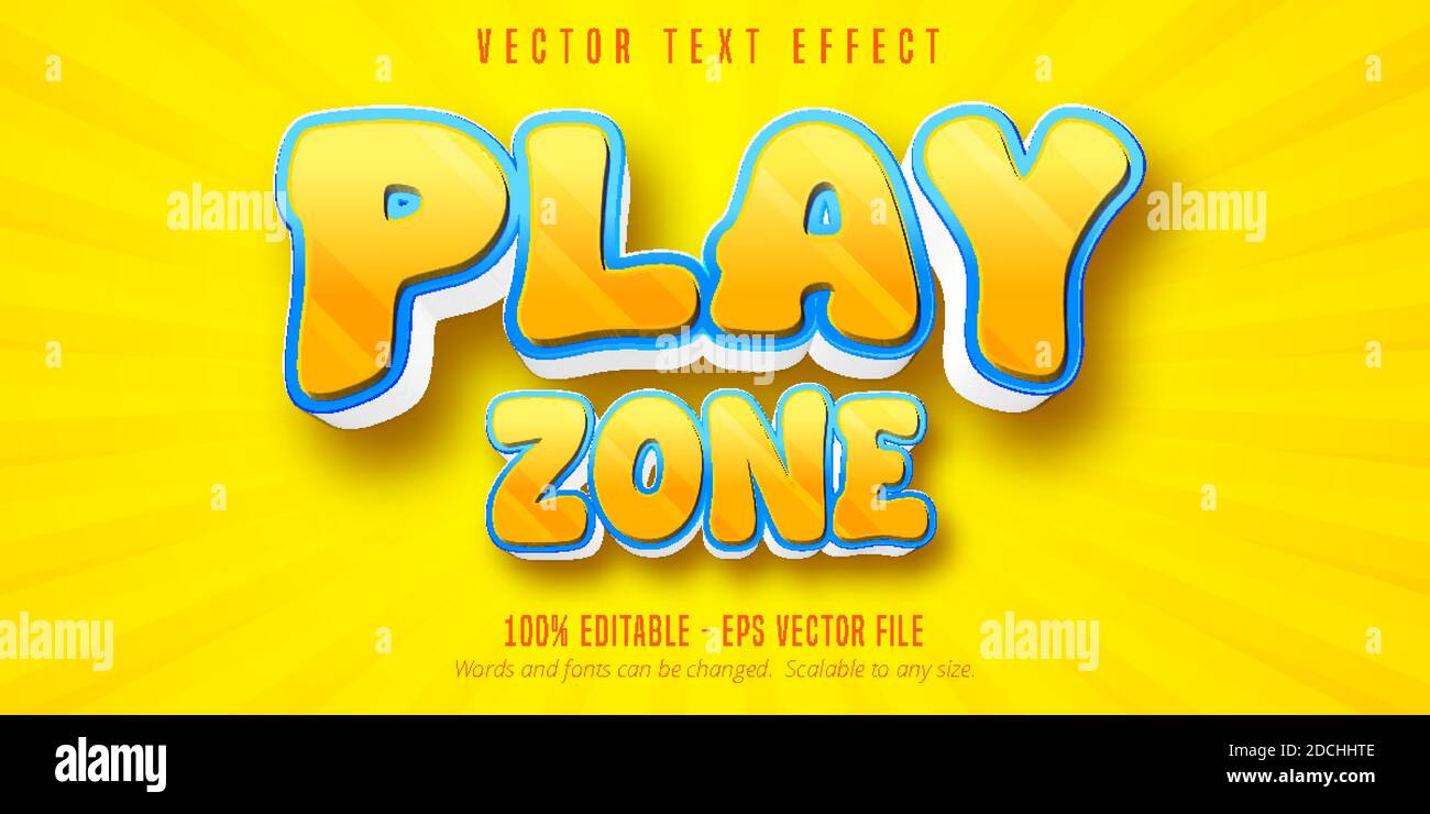 Play zone text, cartoon style editable text effect Stock Vector Image ... Play zone text, cartoon style editable text effect Stock Vector Image ...