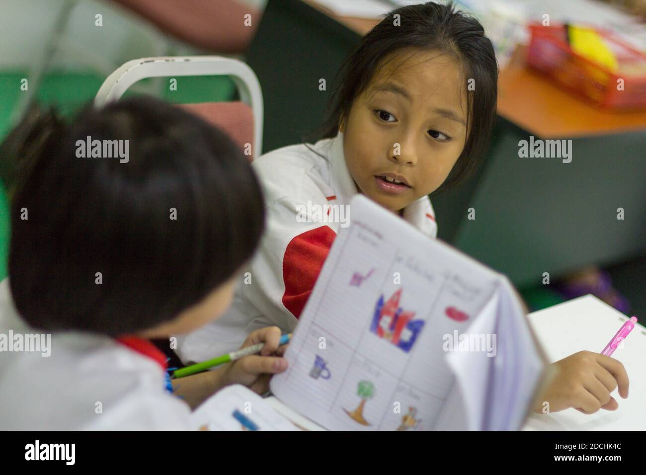 School children during their studies Stock Photo - Alamy