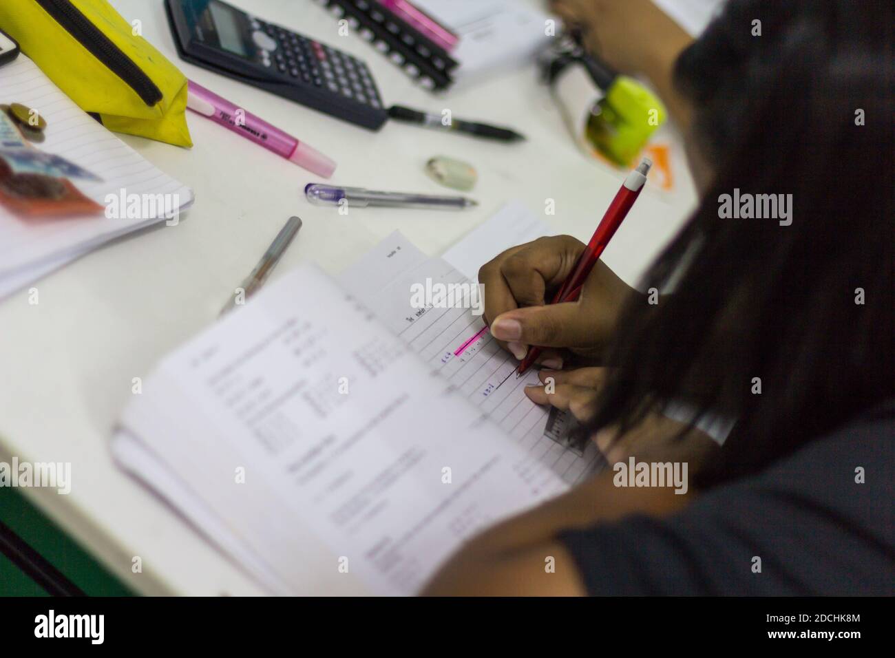 Student doing their intense studying Stock Photo - Alamy