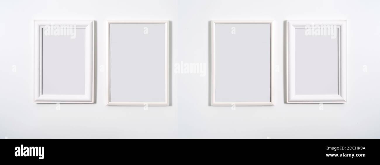 Photo frame portrait in white background Stock Photo - Alamy