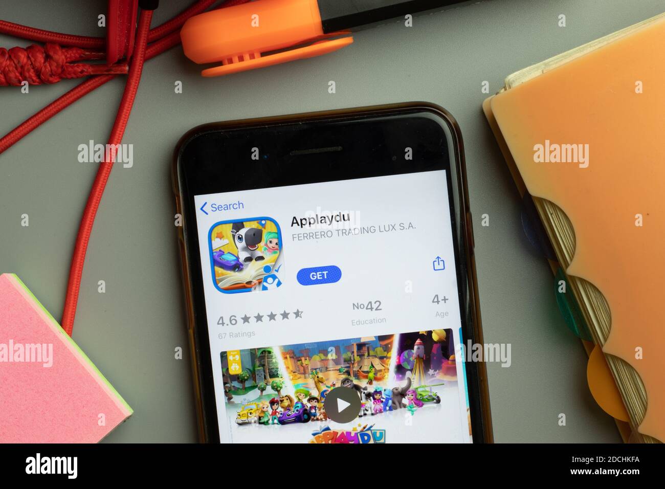 New York, United States - 7 November 2020: Applaydu app store logo on ...