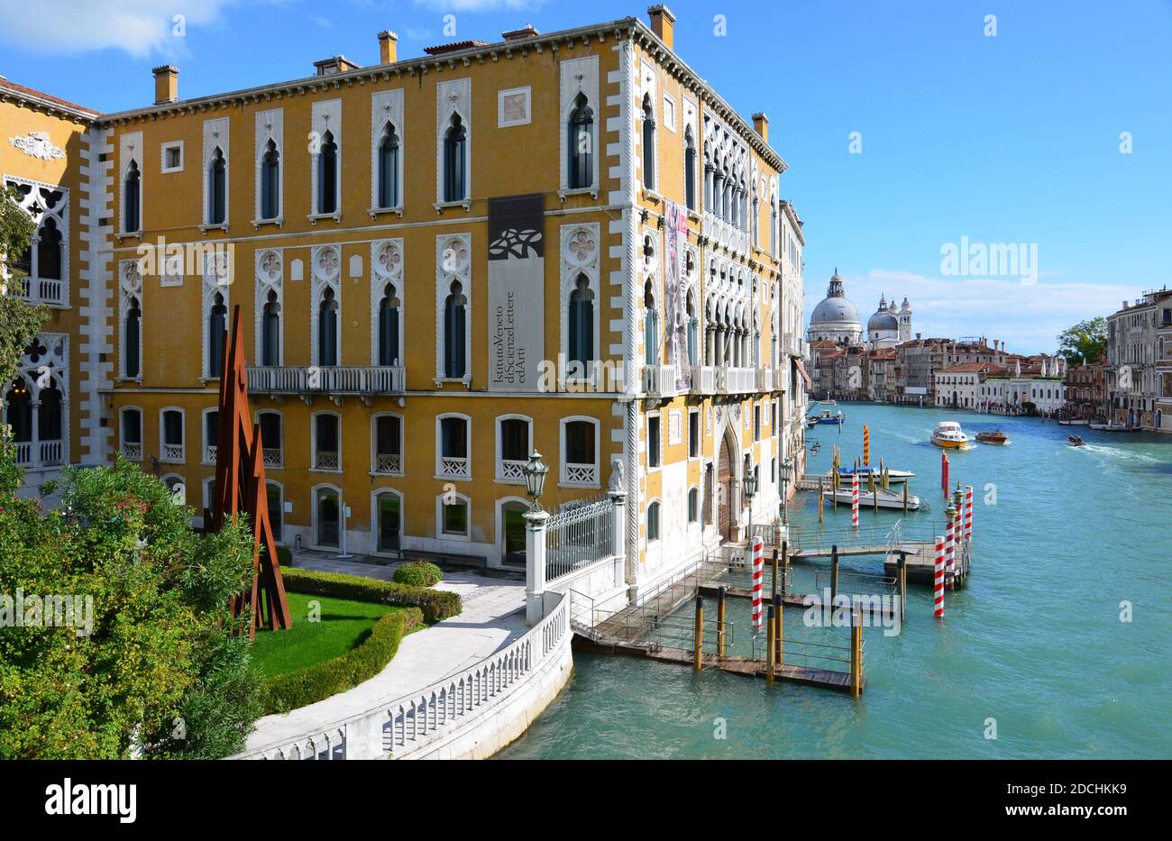 Beautiful ornate historic building along a canal in Venice Stock Photo ...