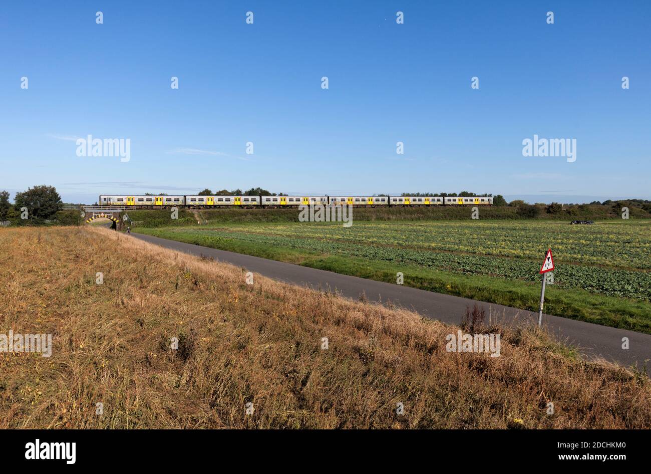 Merseyrail Electrics train passing Bowkers Green (south of Town Green ...
