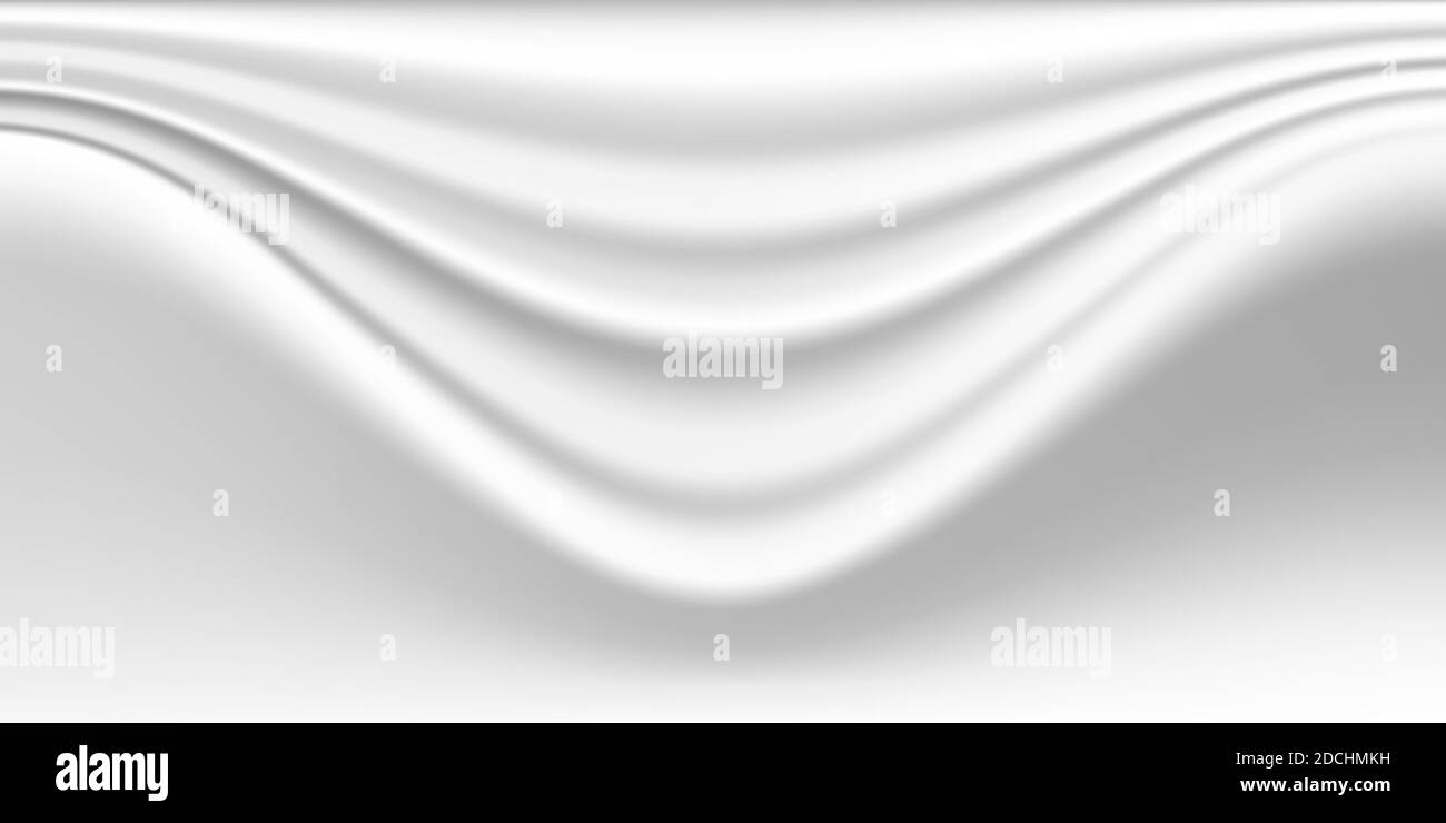 Abstract wavy silk background in white color Stock Vector Image & Art ...