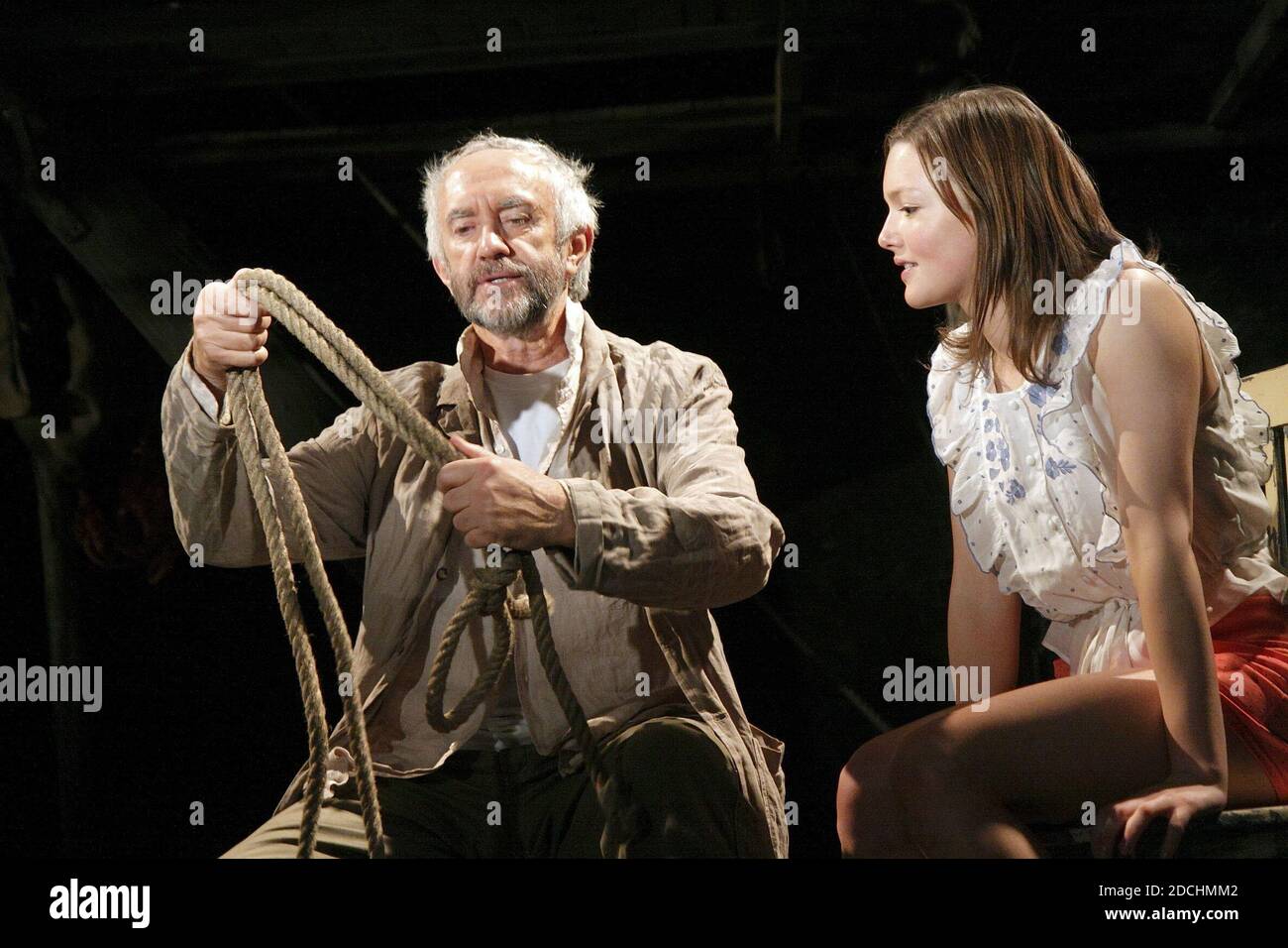 Jonathan Pryce (Dimetos), Holliday Grainger (Lydia) in DIMETOS by Athol ...