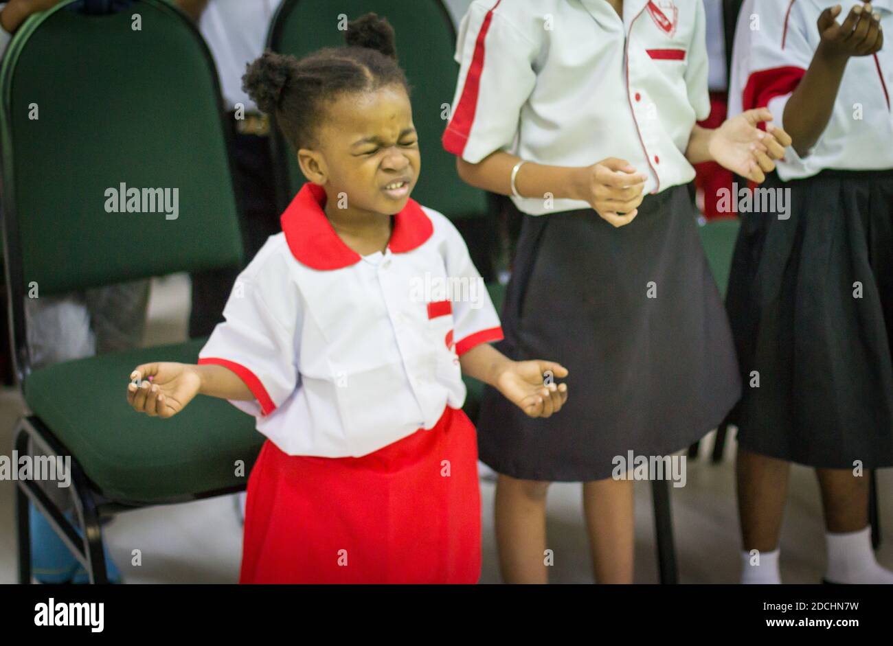 School children praying and worship before classes starts Stock Photo ...