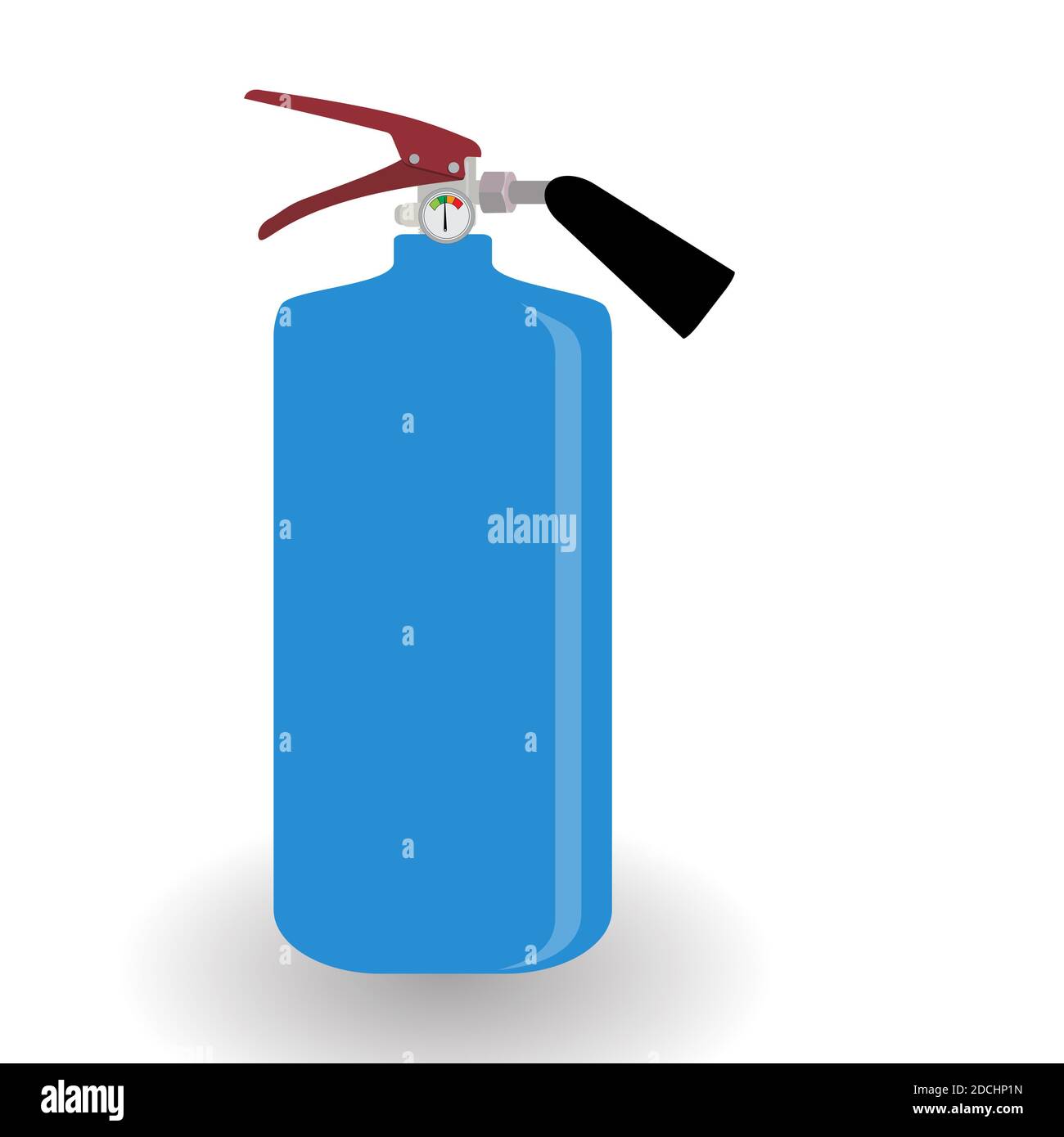 Blue Fire Extinguisher Isolated on White Background with Place for ...