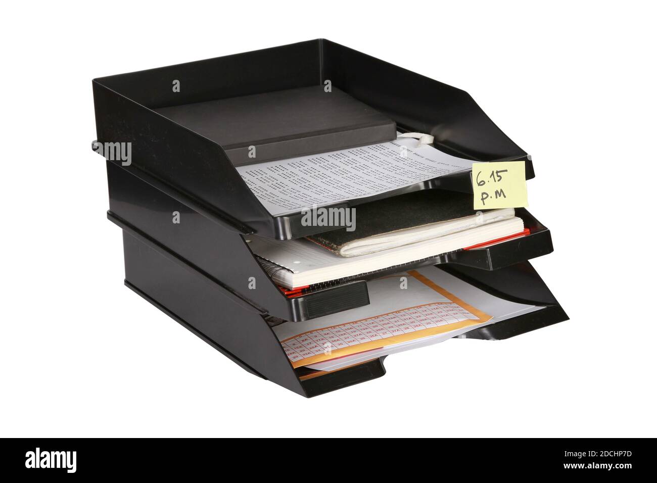 A tray for papers isolated on a white background Stock Photo - Alamy