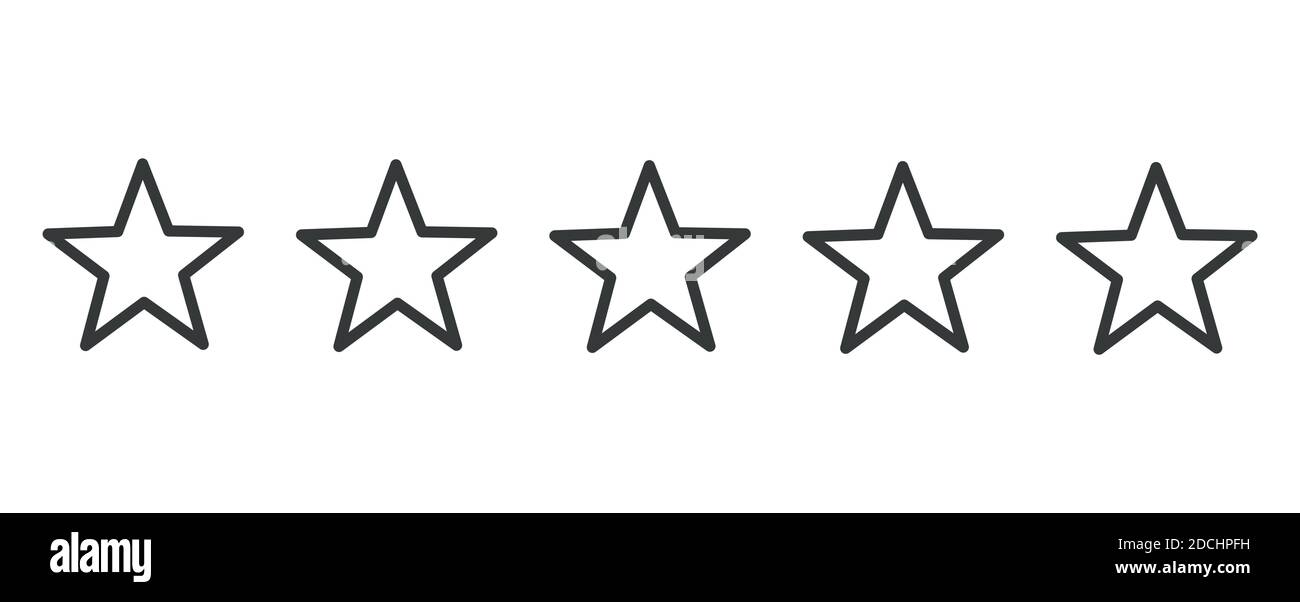 Star vector icons. Set of star symbols isolated on white background ...