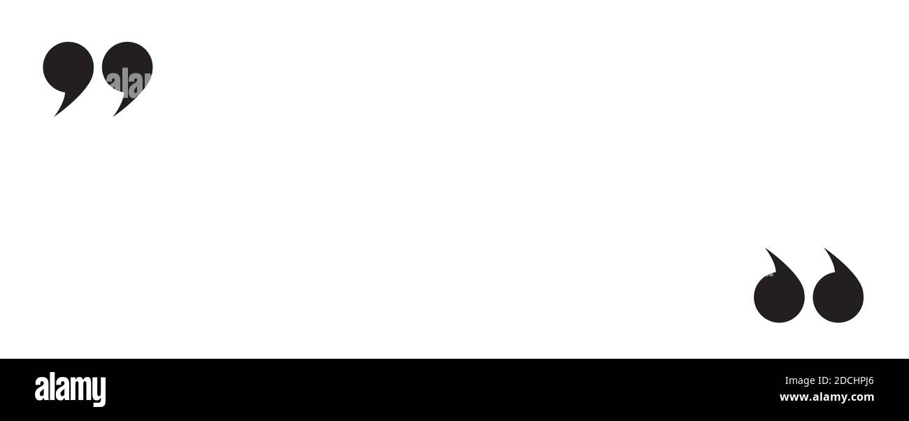 Quotes icons set. Black quotation marks isolated on white background ...