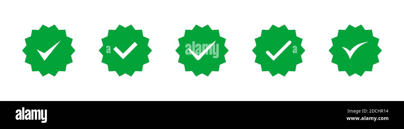 Correct, green icon sign. Vector illustration isolated on white ...