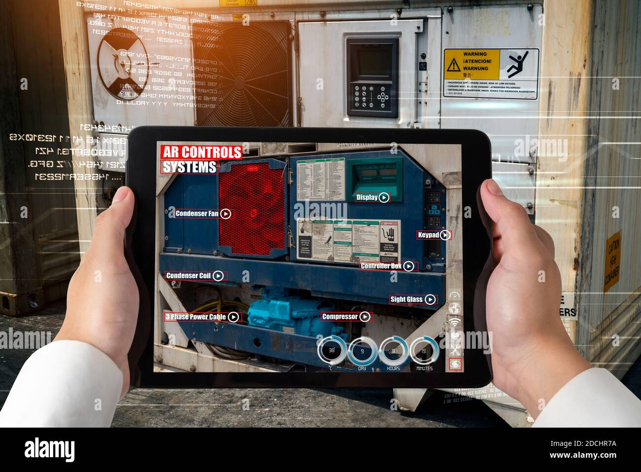 Engineer Use Augmented Reality Software In Smart Factory Production Line With Automated