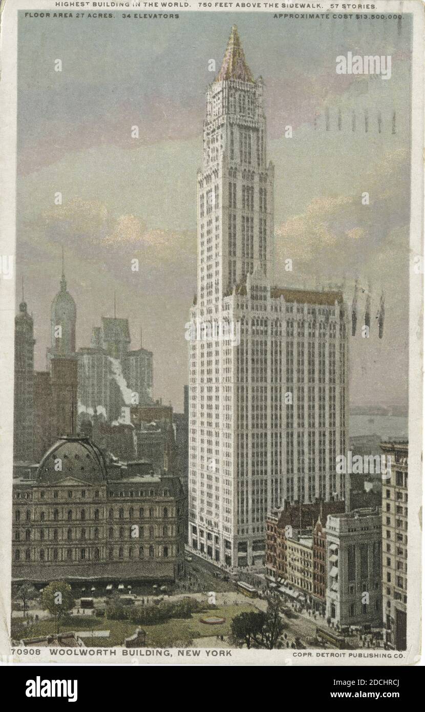 Woolworth Building, New York, N. Y., still image, Postcards, 1898 ...