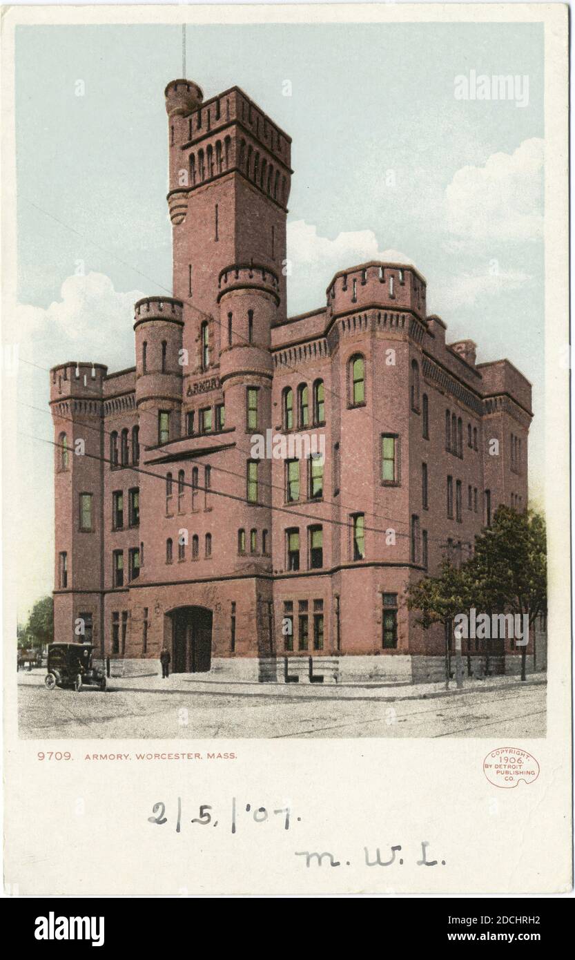 Armory, Worcester, Mass., still image, Postcards, 1898 - 1931 Stock ...