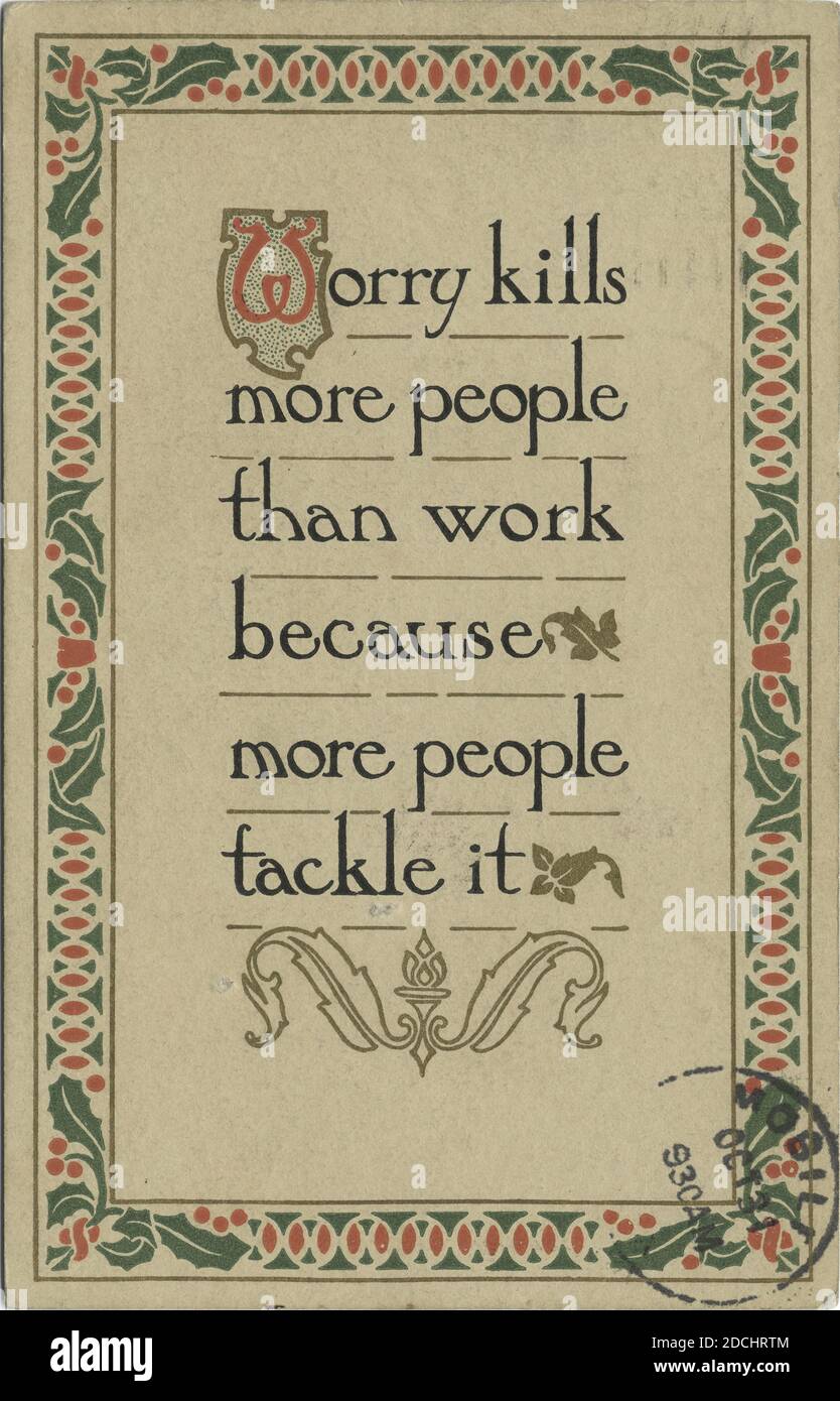 Worry kills hi-res stock photography and images - Alamy