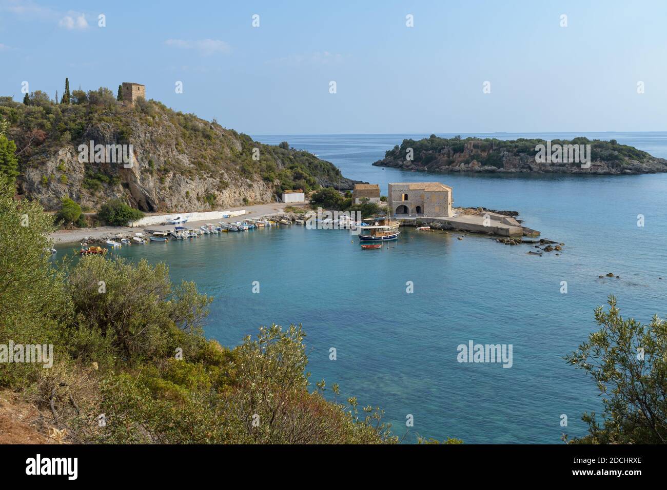 Kardamyli (Kardamili) town old port Stock Photo - Alamy