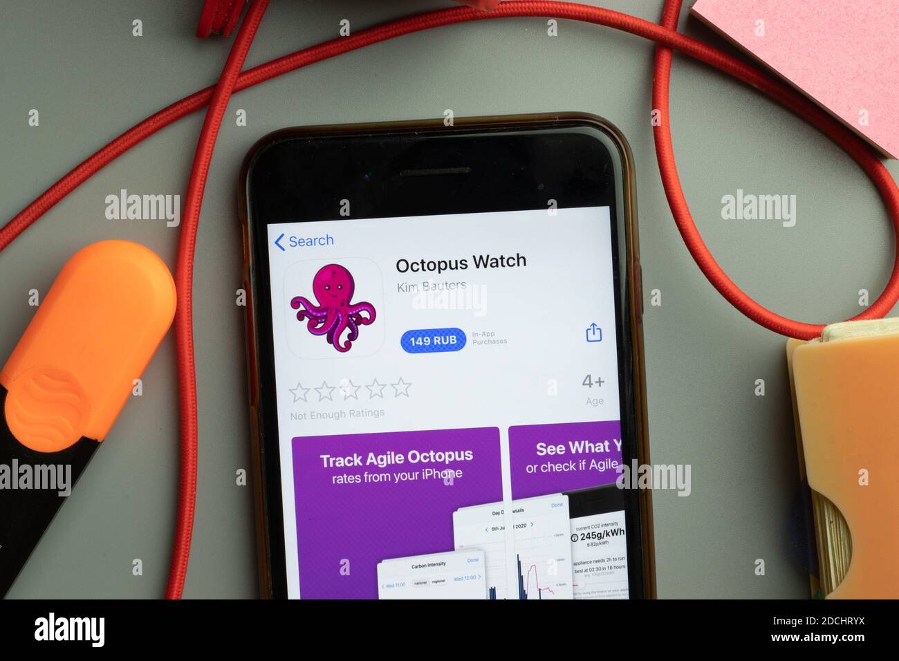 New York, United States - 7 November 2020: Octopus Watch app store logo ...