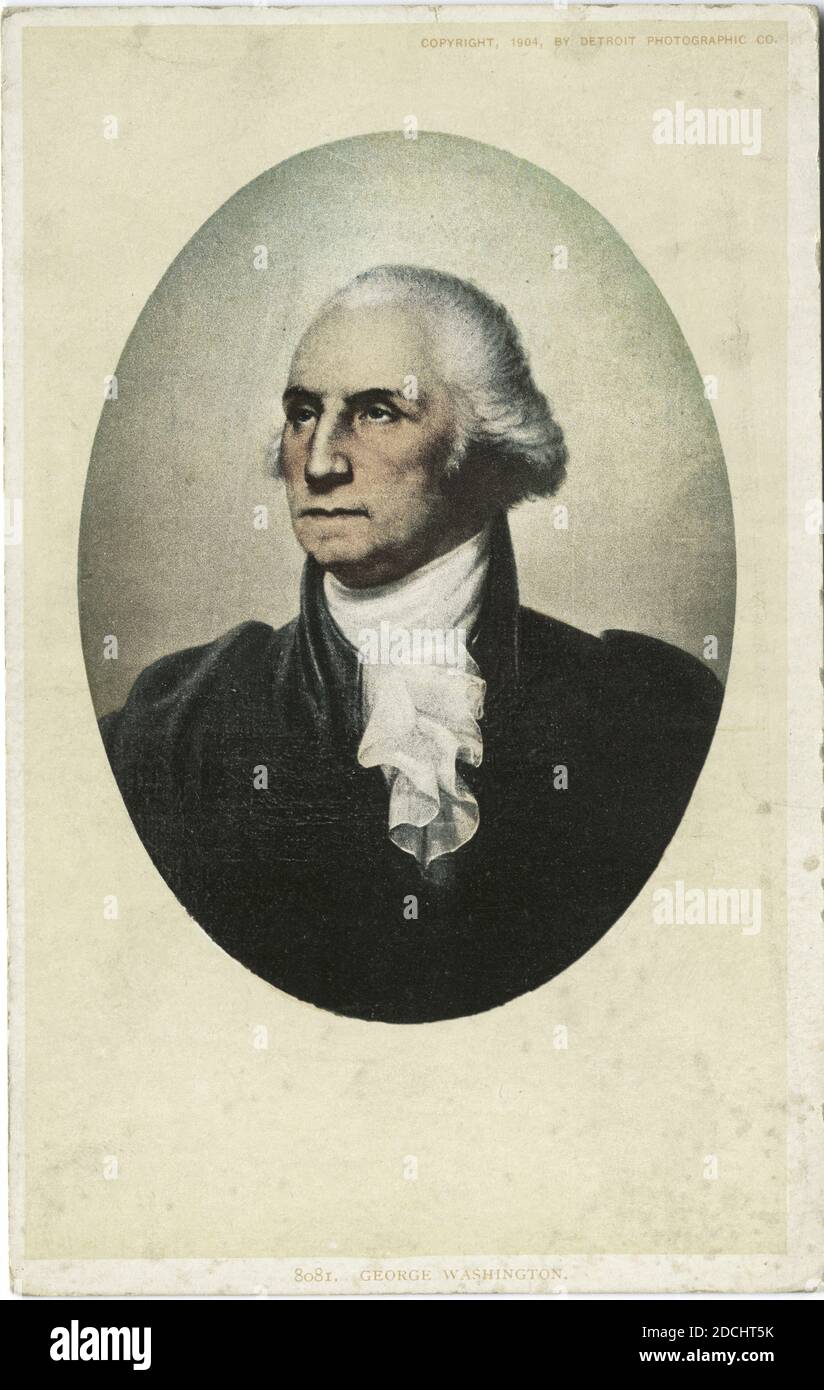 George Washington, Portrait, still image, Postcards, 1898 - 1931 Stock ...
