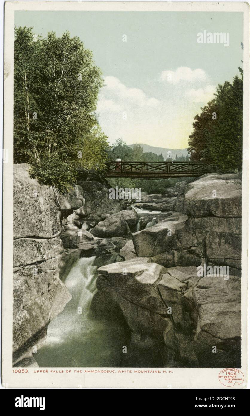 Upper Falls of the Ammonoosuc, New Hampshire, still image, Postcards ...