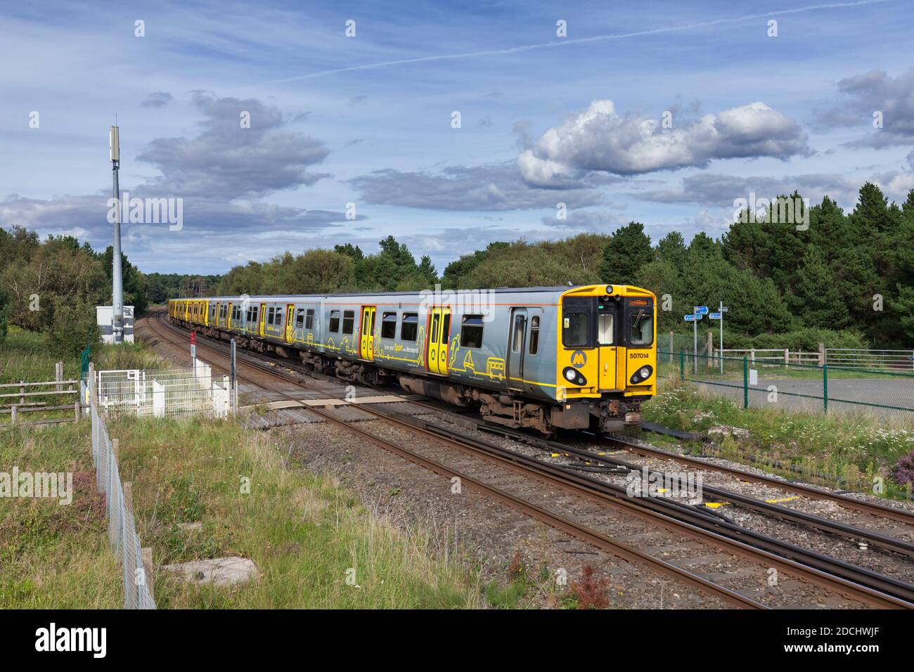 Merseyrail Electrics class 507+ 508 third rail electric trains 507014 ...