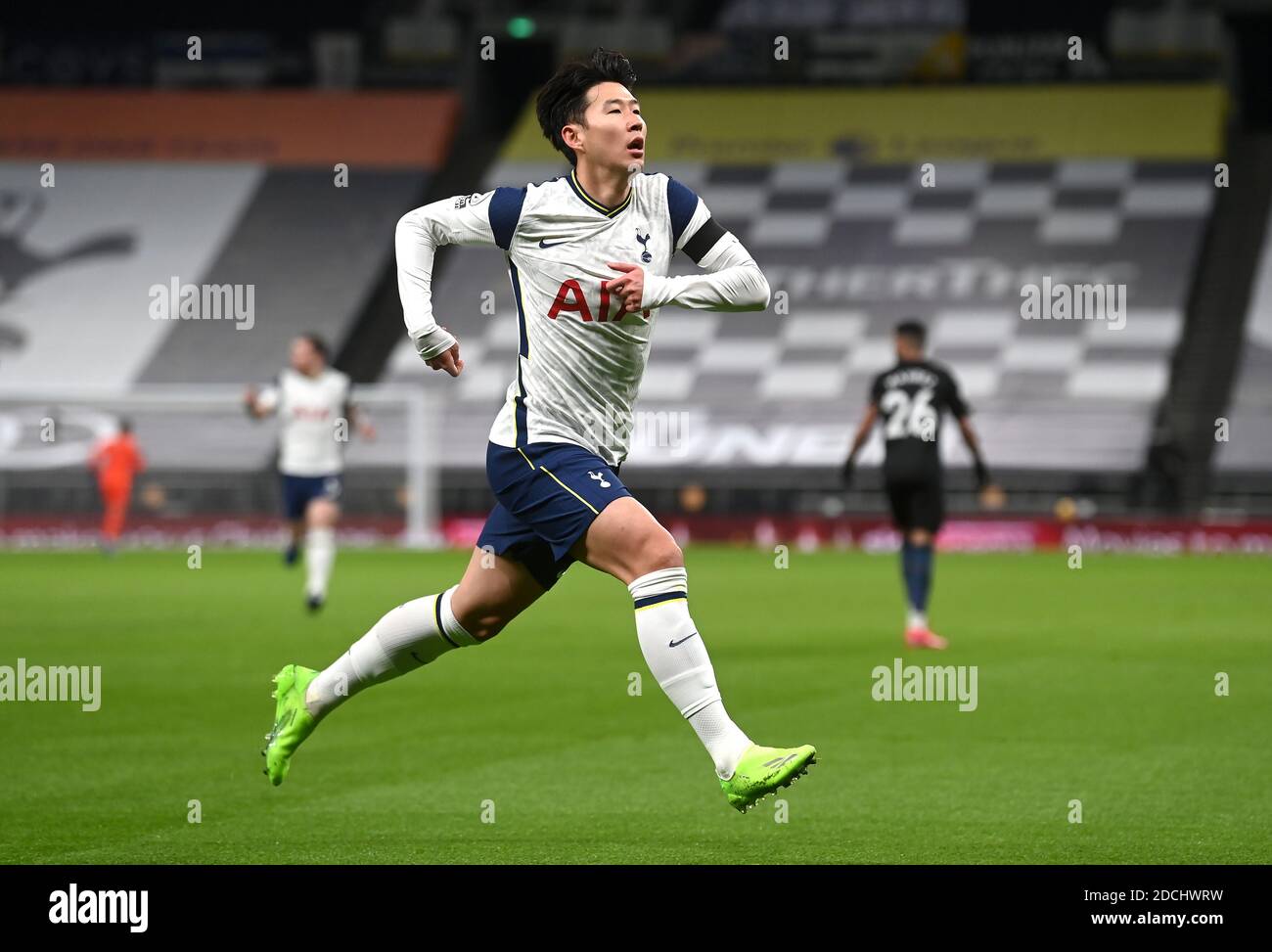 Tottenham Hotspurs Son Heung Min Celebrates Scoring His Sides First