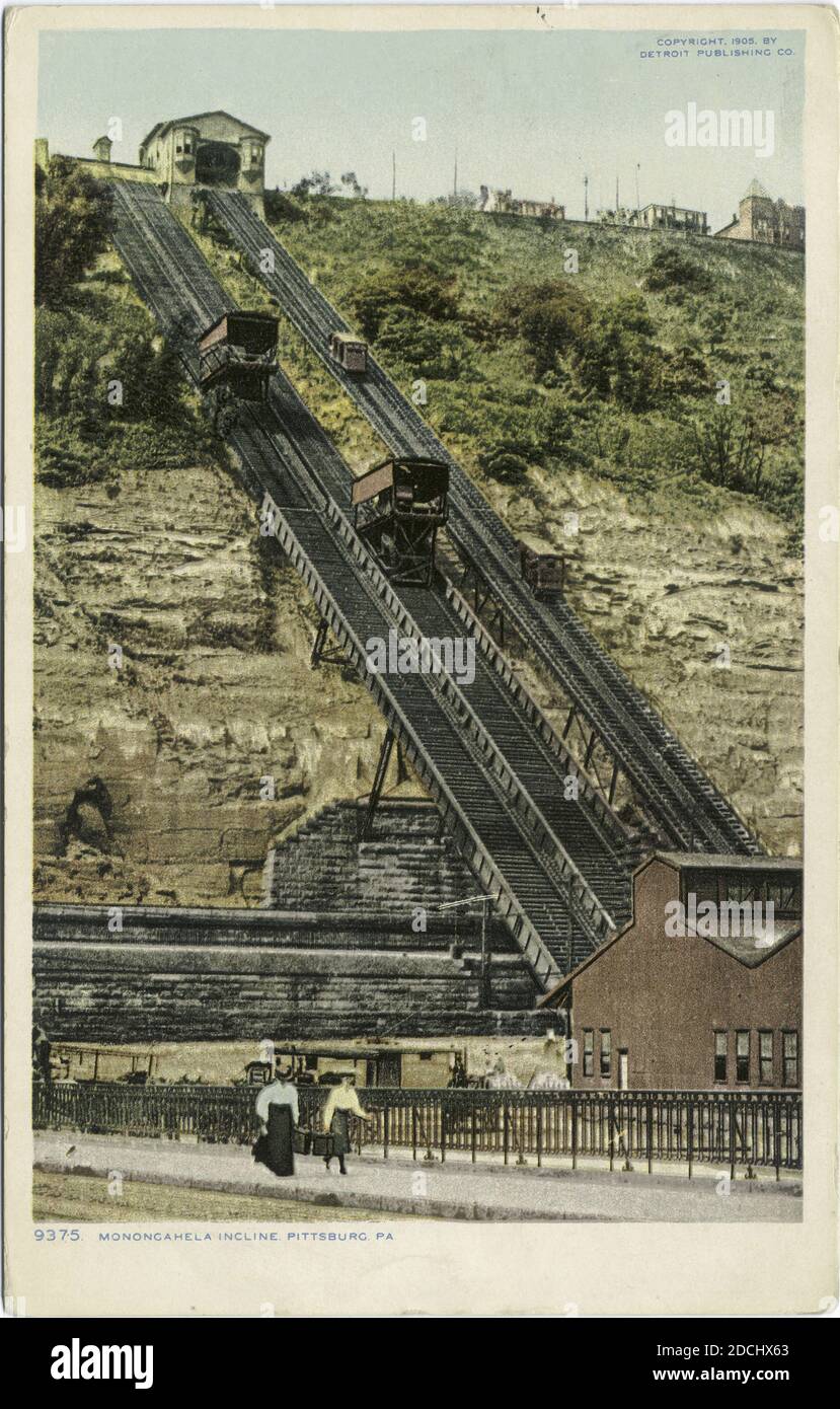 Monongahela Incline, Pittsburgh, Pa., still image, Postcards, 1898 ...