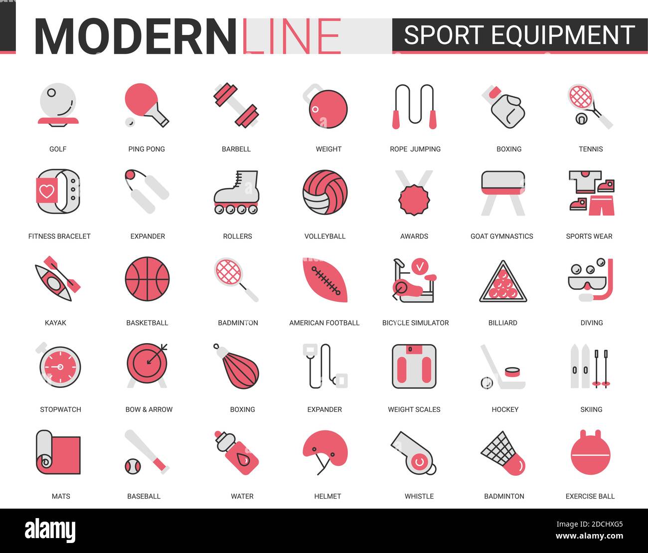 Set of sport symbols hi-res stock photography and images - Alamy