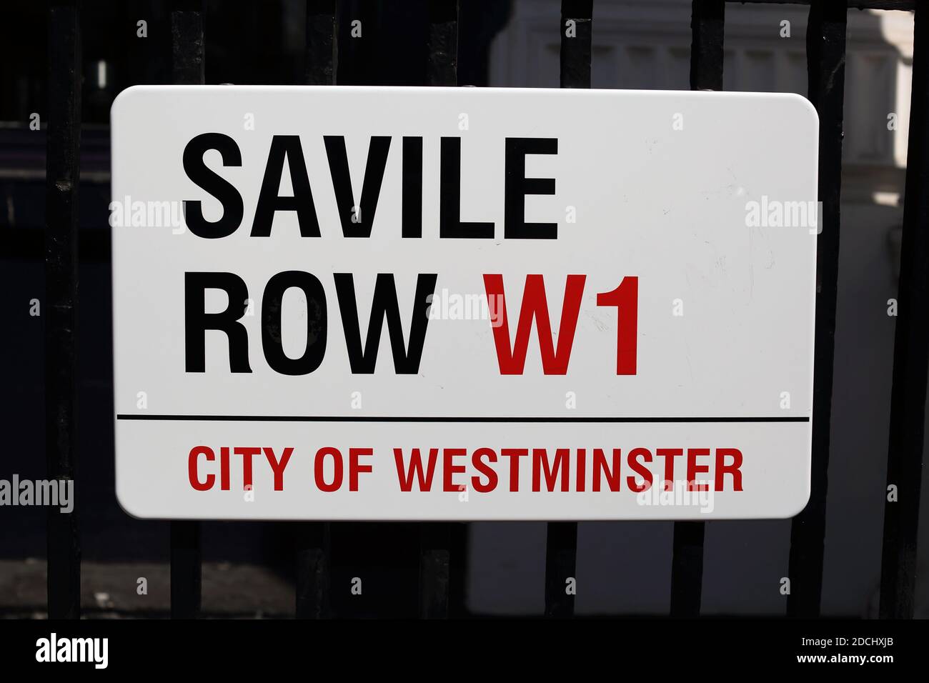 Sign of Savile Row in the world’s most famous suiting street in London ...