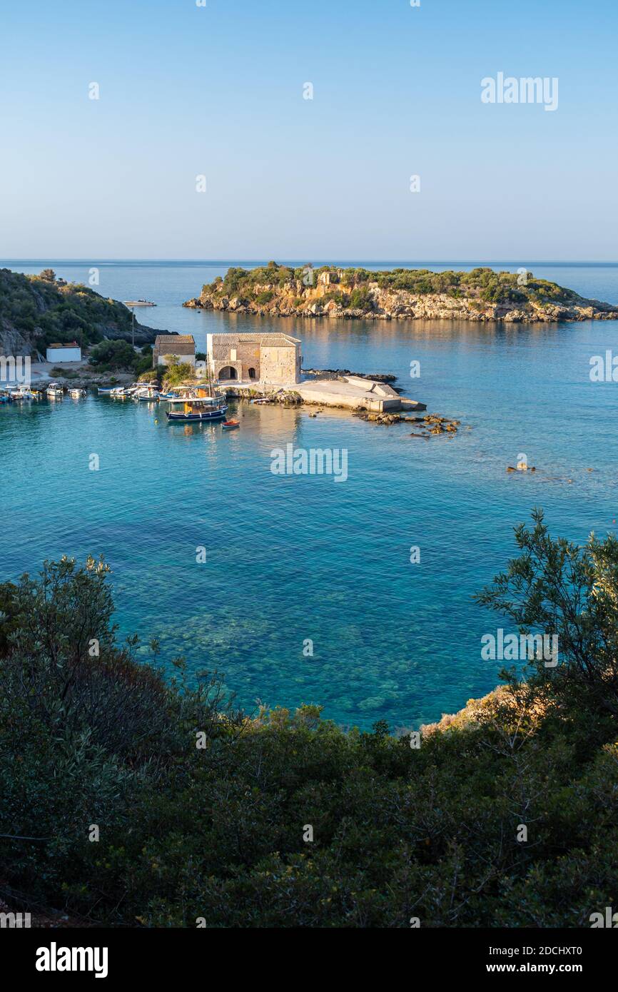 Kardamyli (Kardamili) town old port Stock Photo - Alamy