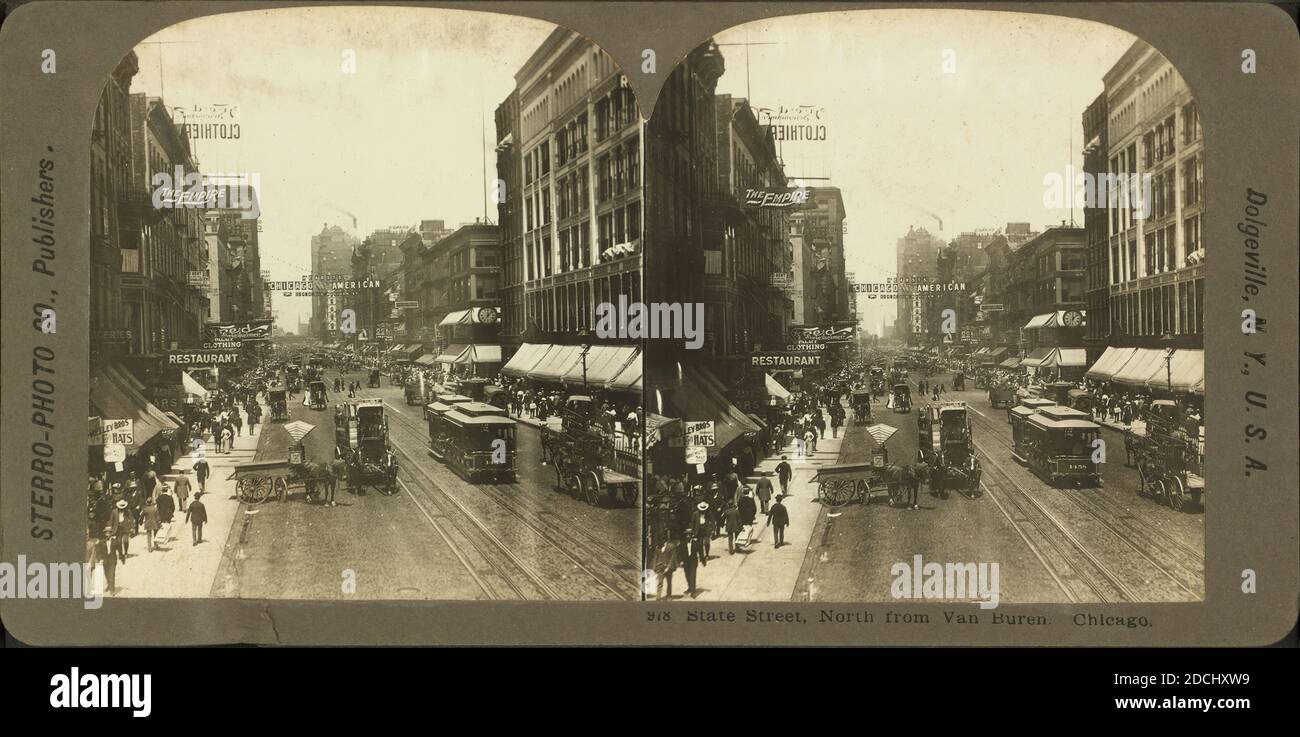 State Street, north from Van Buren, Chicago., still image, Stereographs ...