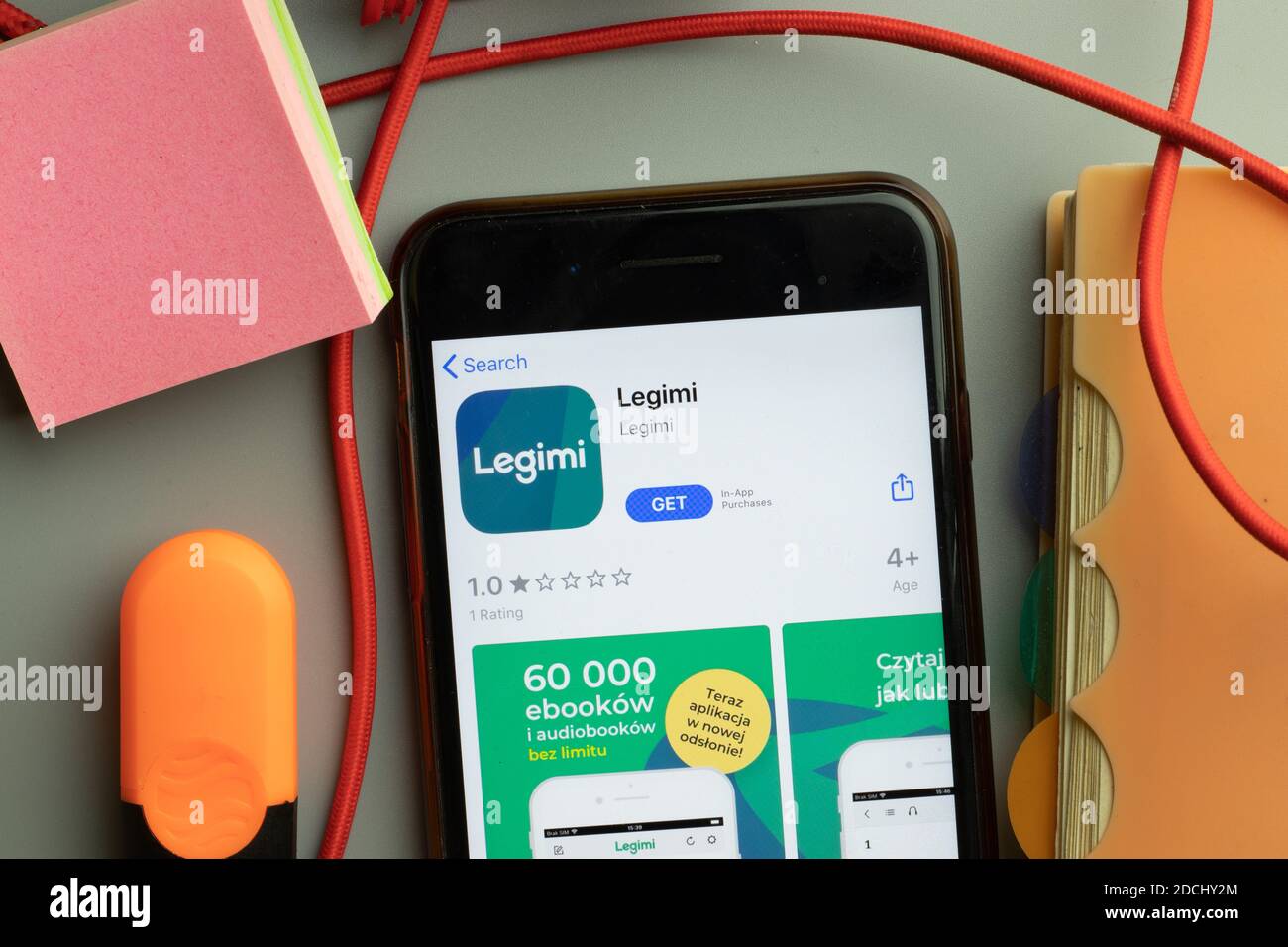 New York, United States - 7 November 2020: Legimi app store logo on ...