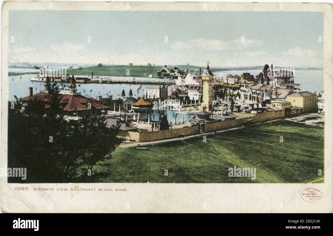 Bird's-eye View, Nantasket Beach, Mass., still image, Postcards, 1898 ...