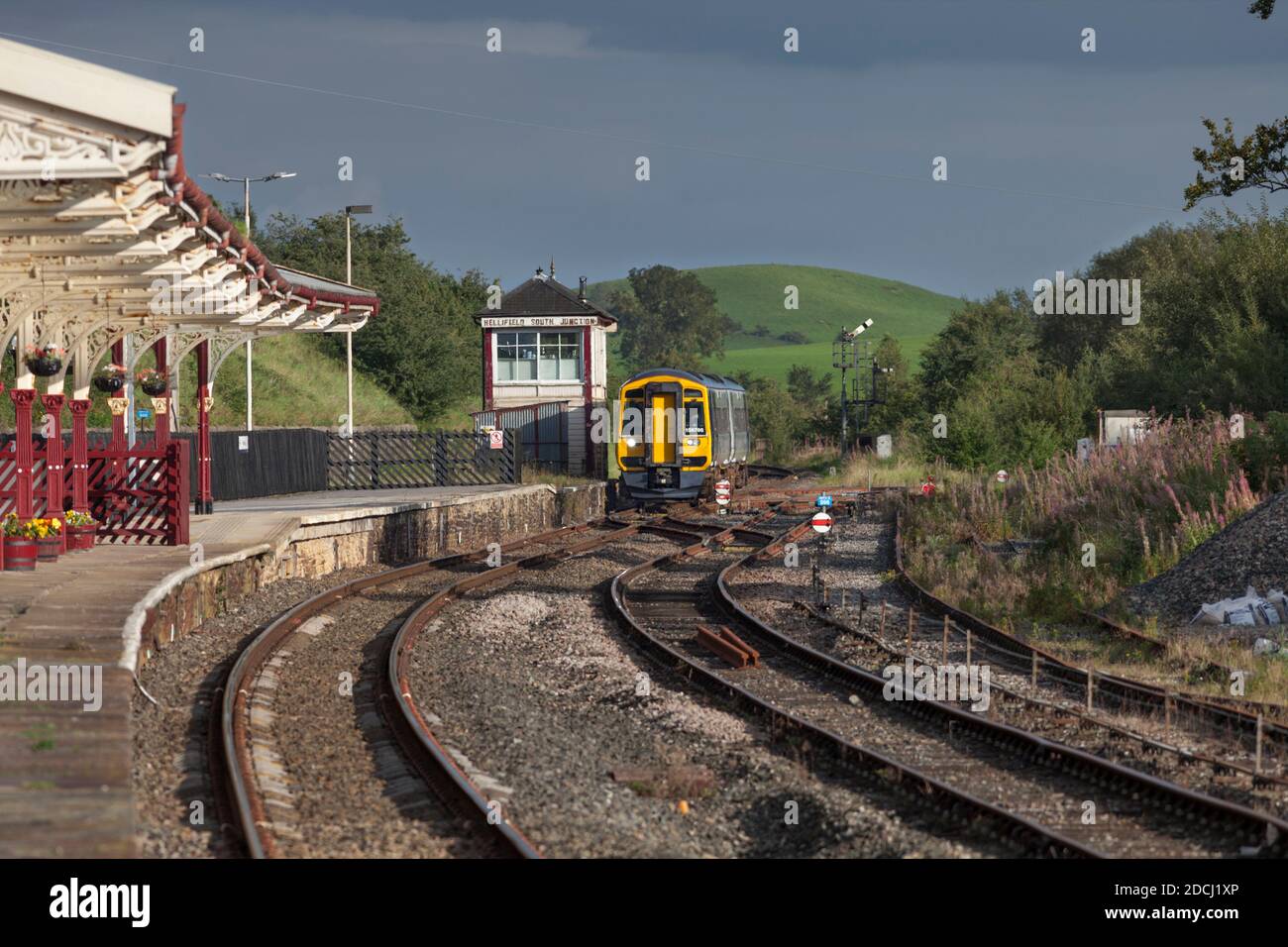 Northern Rail class 158 796 train passing the midland railway signal ...