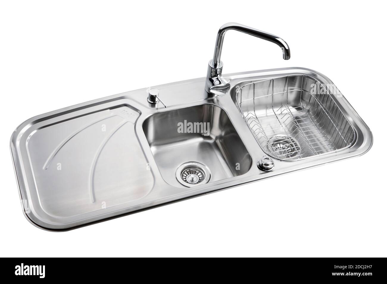 Dishwasher sink isolated on white background Stock Photo - Alamy