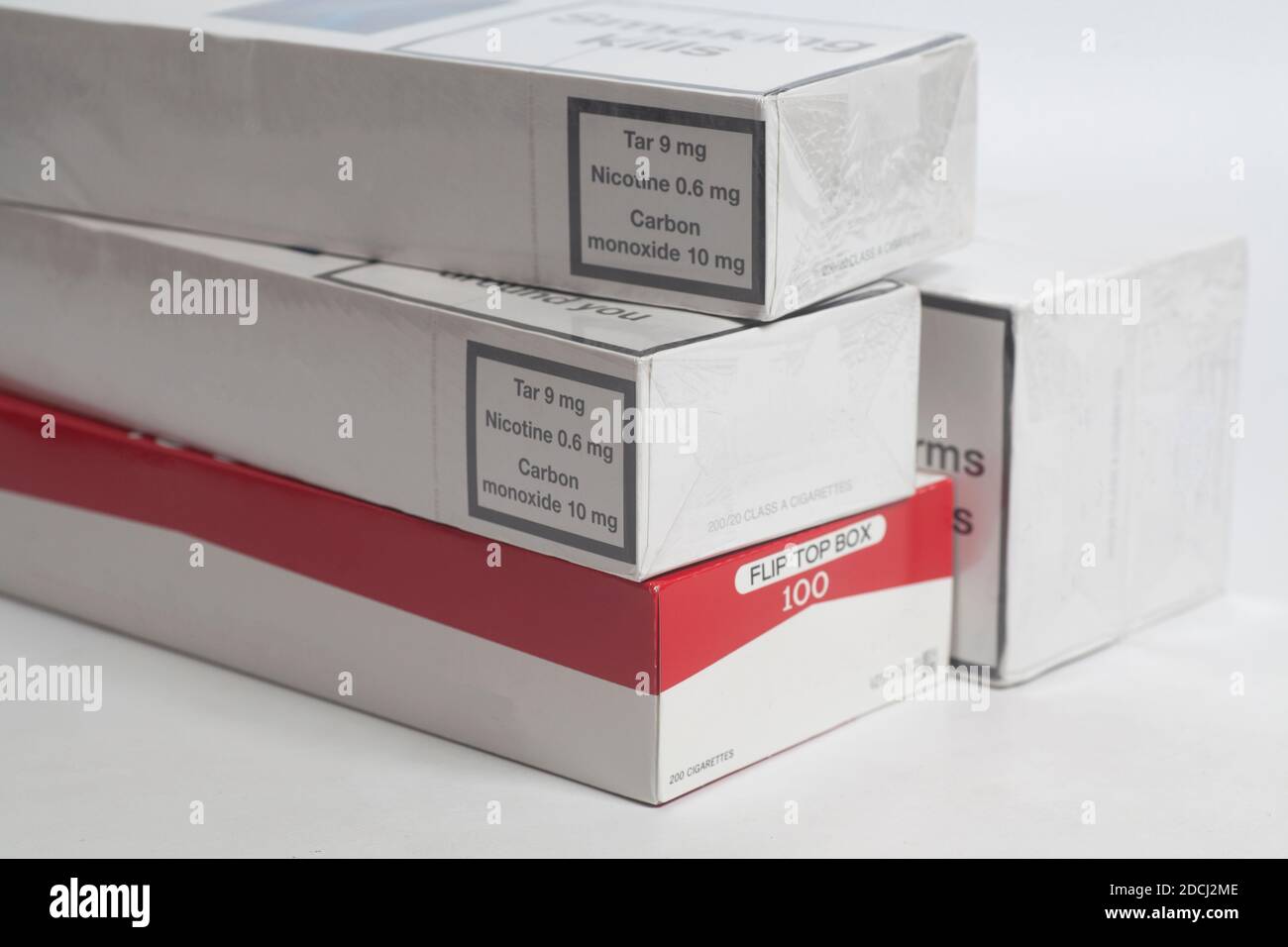 Carton of cigarettes, on a white background Stock Photo - Alamy