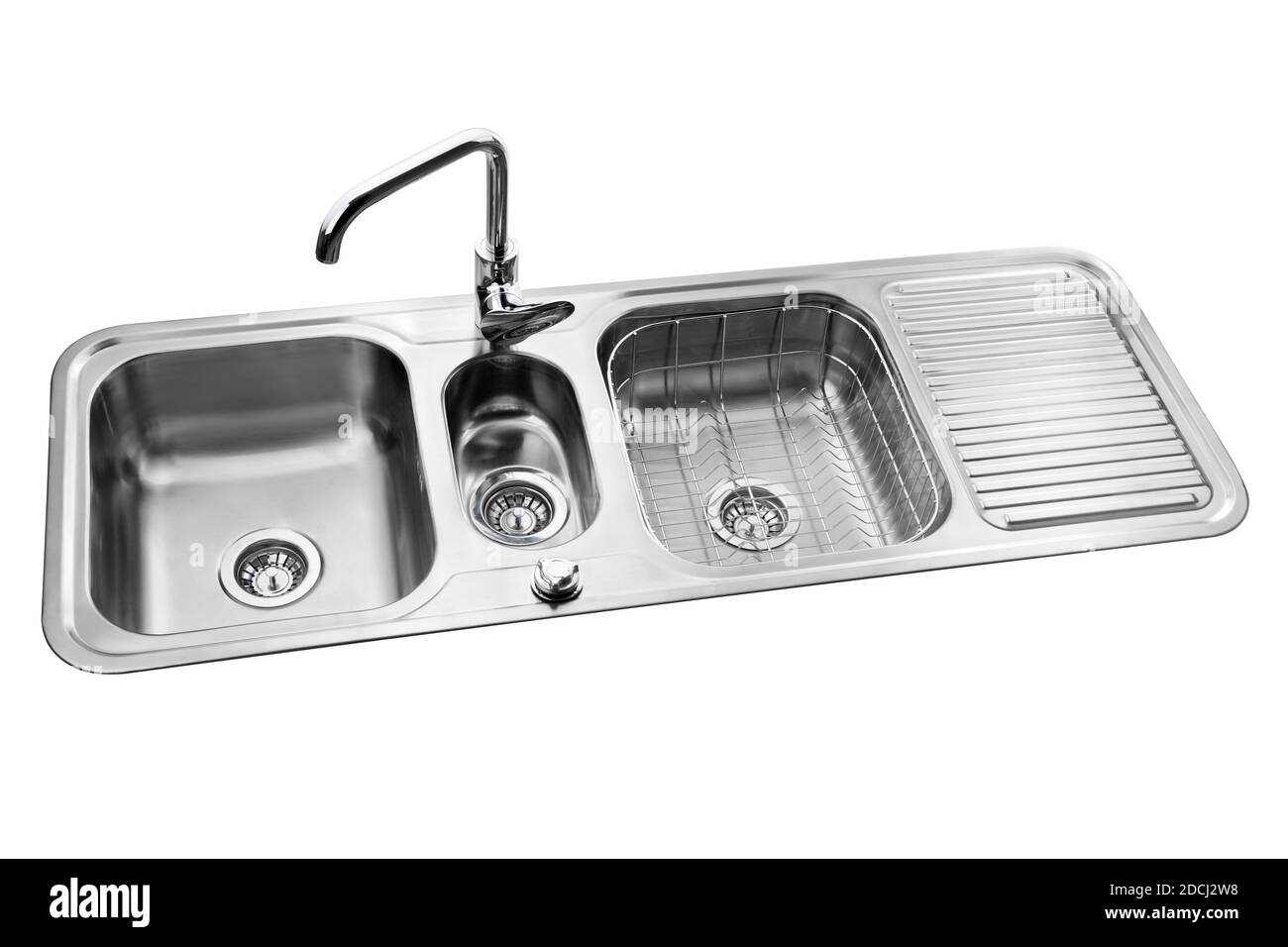 Dishwasher sink isolated on white background Stock Photo - Alamy