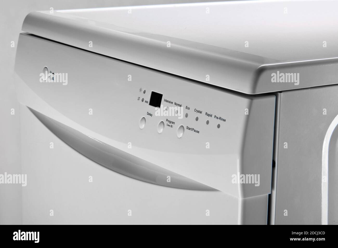 dishwasher details isolated on white background Stock Photo - Alamy