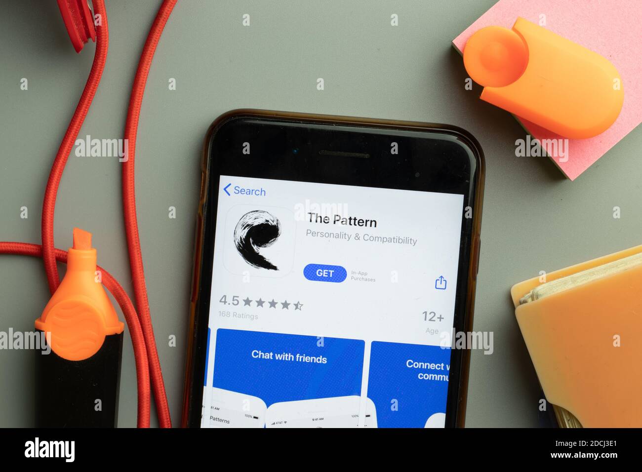 New York, United States - 7 November 2020: Phone screen close-up with ...