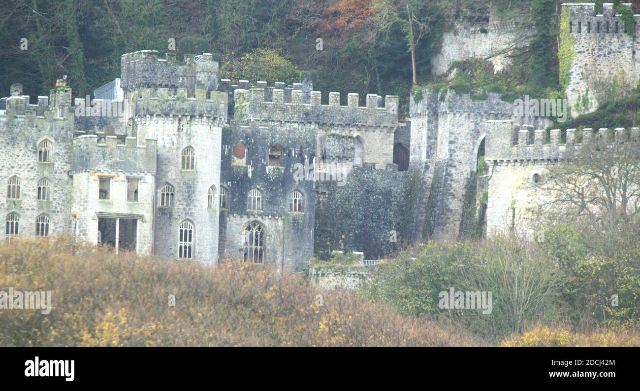 Gwrych Castle setting up cyclone for I’m a celebrity trial credit Ian ...